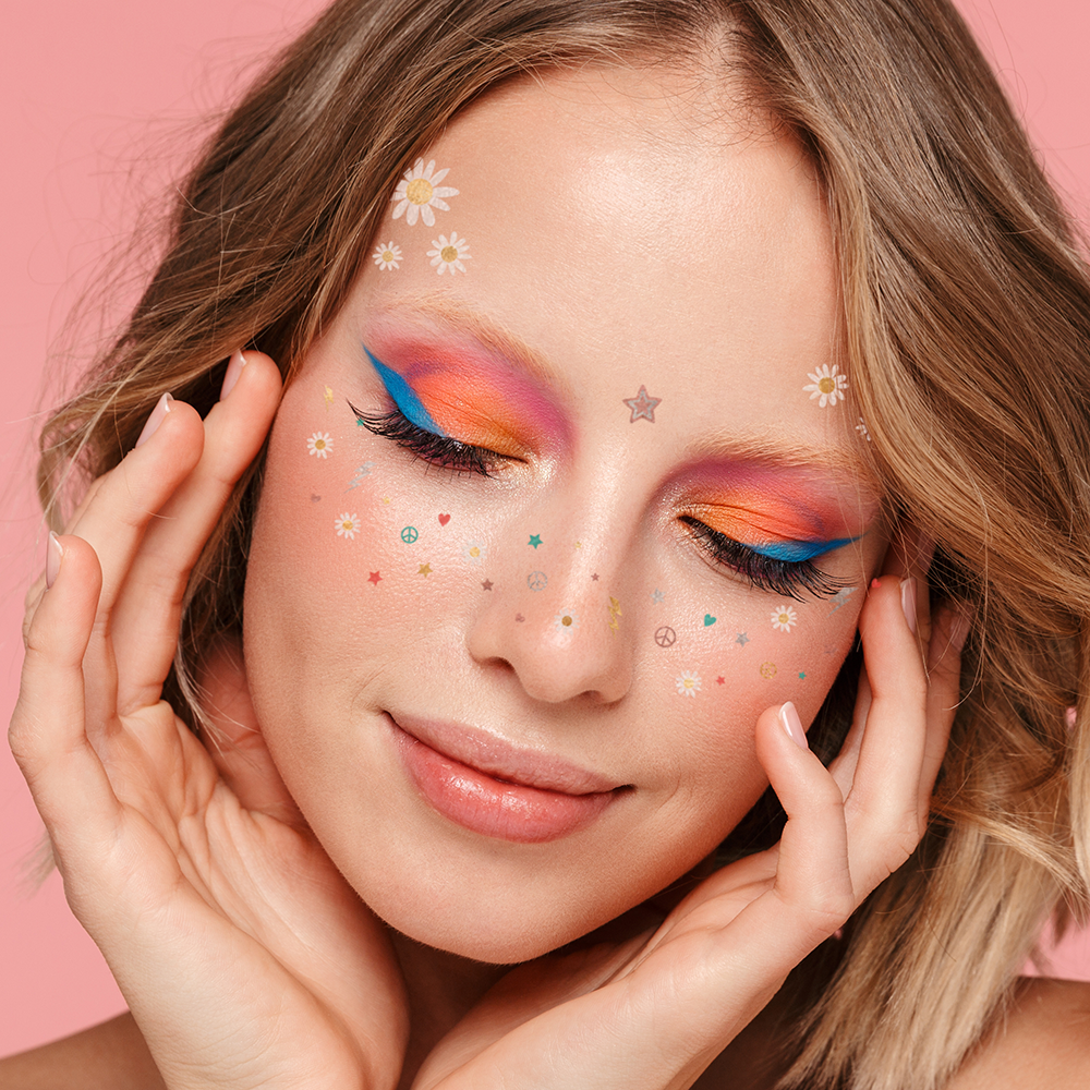 Daisy Dreamer Retro Freckles And Face Tats | Metallic Temporary Flash ...