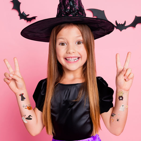 FRIGHT NIGHT PACK | HALLOWEEN KIDS FUN TATS | METALLIC TEMPORARY FLASH ...
