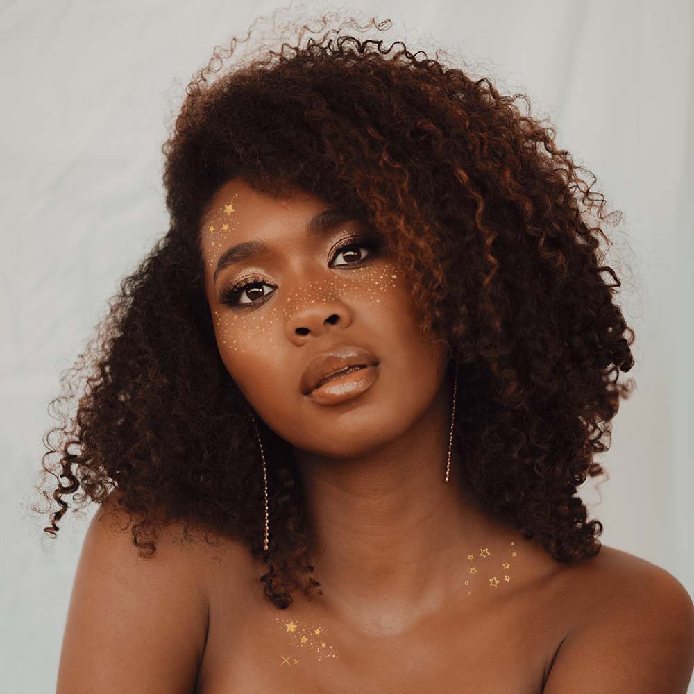 Pixie Dust Freckles And Face Tattoos | Metallic Temporary Flash Tattoos®